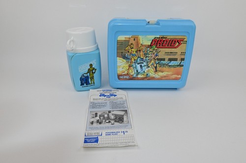 Vintage Star Wars Droids Animated Cartoon Lunch Box with Blue Thermos ...