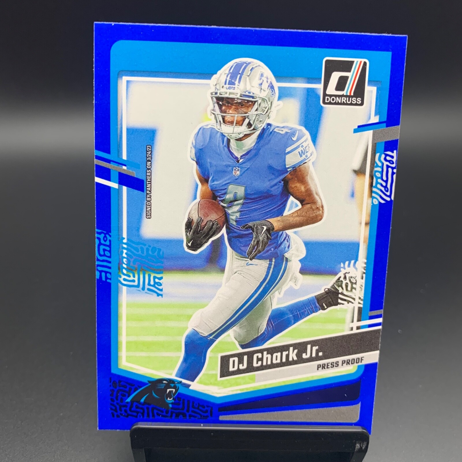 2023 Panini Donruss #41 DJ Chark Jr. Blue Press Proof Detroit Lions | eBay