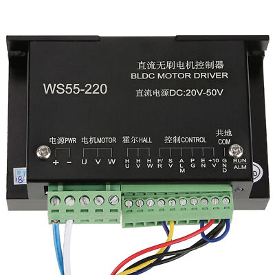 WS55-220 DC48V 500W CNC Brushless Spindle BLDC Motor Driver Controller ...