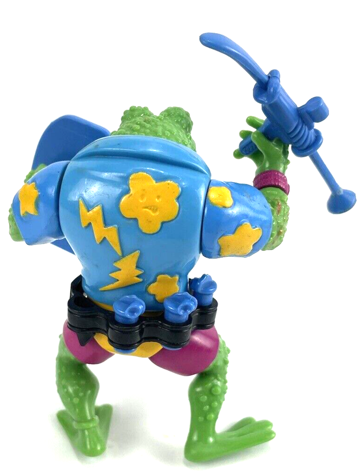 Vintage 1989 TMNT Playmates Action Figure Genghis Frog Near Complete ...