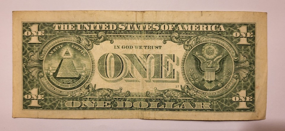 2017 $1 One Dollar Bill Error Misaligned Miscut Currency | eBay