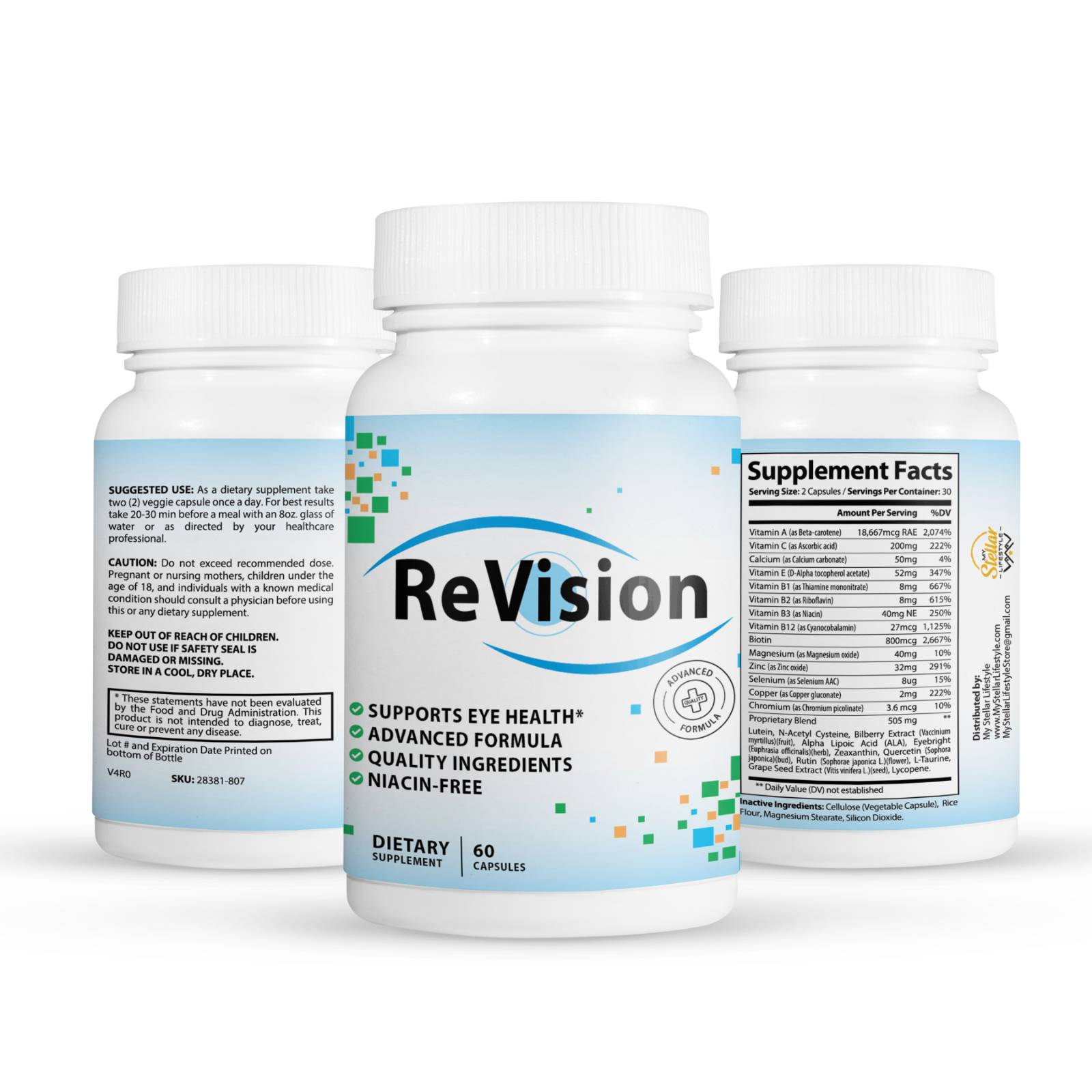 3 Pack ReVision, support eye health-60 Capsules x3 | eBay