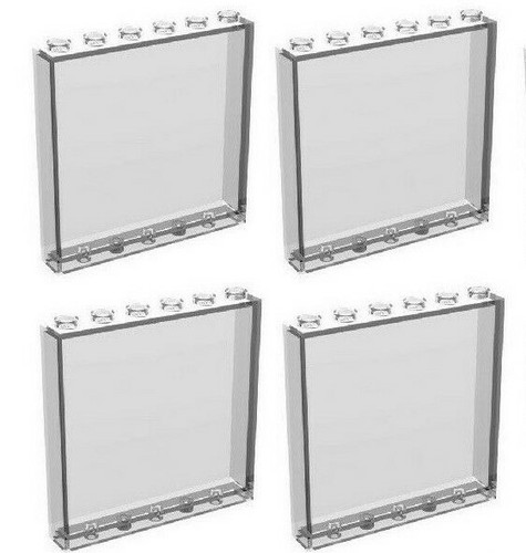 ☀LEGO 4x New Trans Clear Transparent Wall Elements 1x6x5 Trans-Clear ...