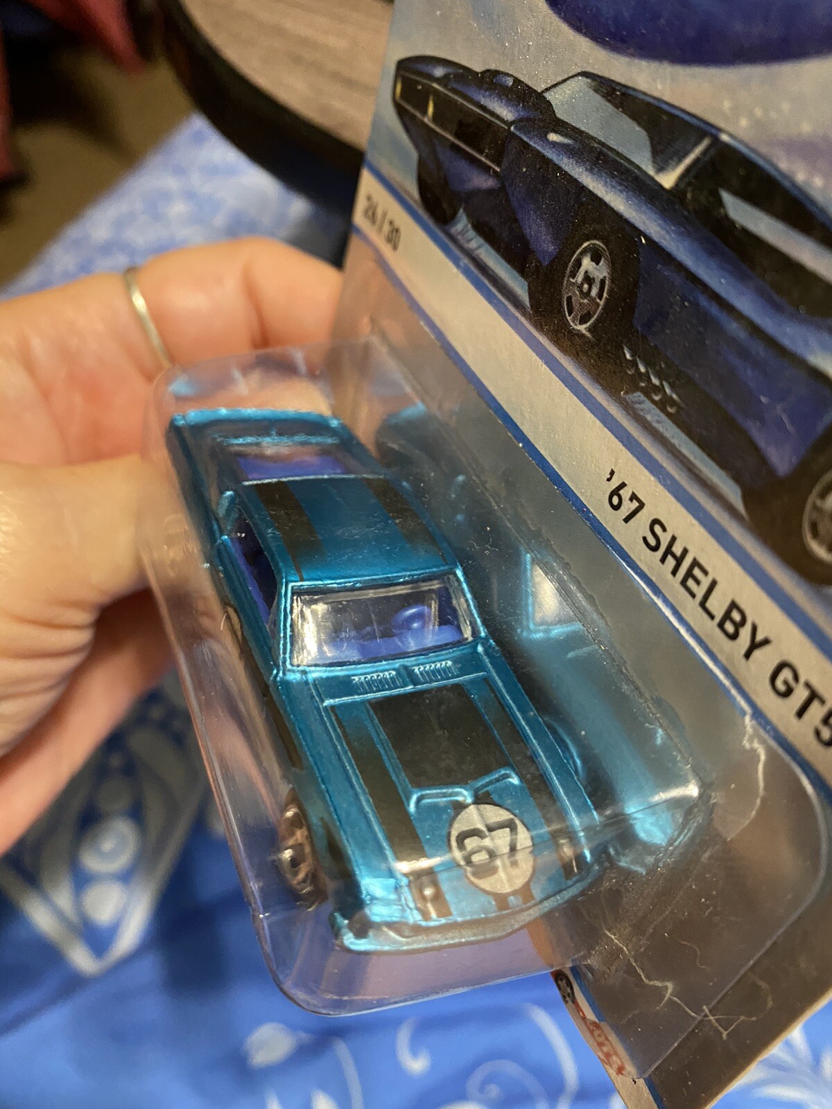 Hot Wheels Cool Classics Spectrafrost Blue '67 Shelby GT500 - Blue Card ...