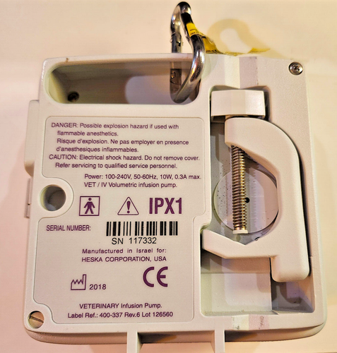HESKA Vet/IV 2.2 Infusion Pump Calibrated To Baxter w/Power Cord | eBay