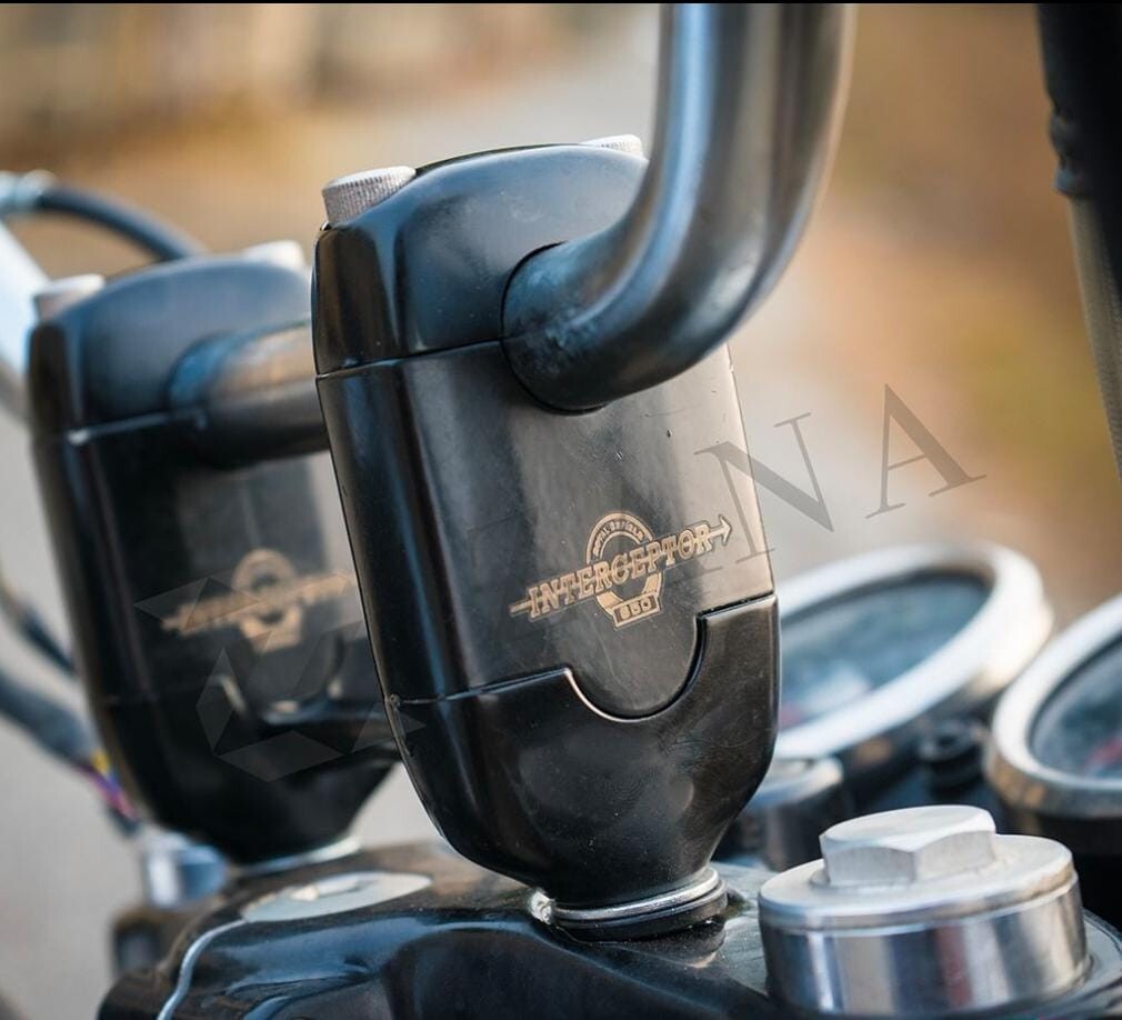 VERTICAL HANDLEBAR RISER BLACK FIT FOR ROYAL ENFIELD INTERCEPTOR 650 ...