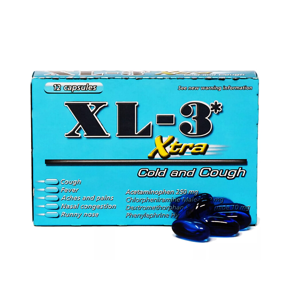 XL-3 Xtra Cold Medicine. Relief for Cold, flu, Fever, Aches and Pains ...