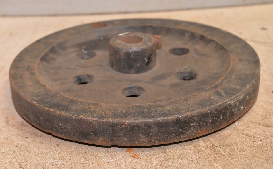Antique cast iron fly wheel counter weight hit & miss engine tractor ...