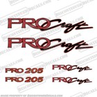 Fits ProCraft Boats & Pro205 Logo Decal Package (Red) | eBay