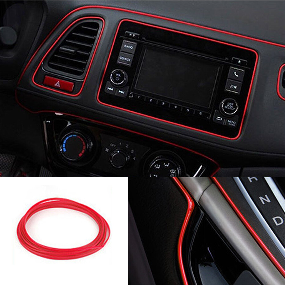 5M Molding Line Car Interior Decor Red Point Edge Gap Door Panel Car ...