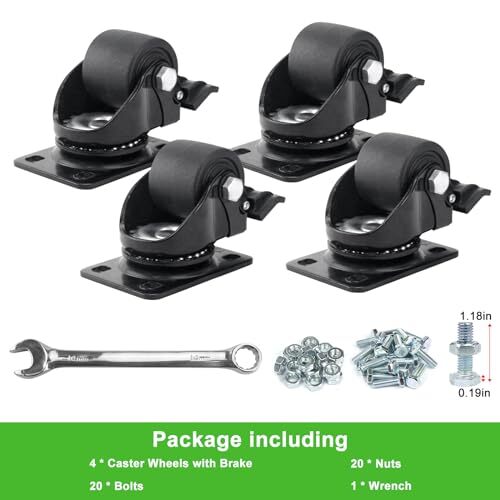 2 Inch Heavy Duty Caster Wheels Plate Swivel Casters Wheel Set Of 4 ...