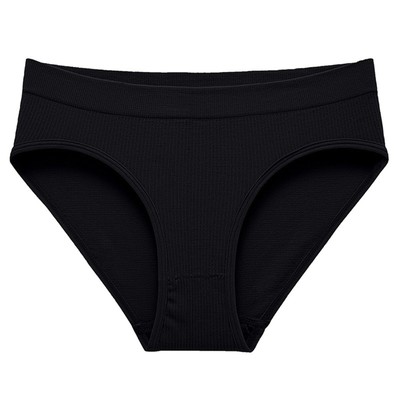 Women Intimate Clothes Solid Color Underpants Seamless Mid Waist Women ...