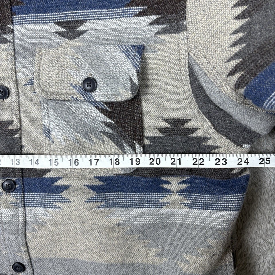 Jachs New York Aztec Southwest Sherpa Lined Poly Wool Jacket Shacket ...