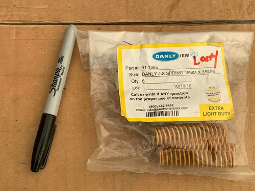 Danly IEM JIS Spring Extra Light Duty 16mm x 65mm P/N 91-1665 (Lot of 6 ...