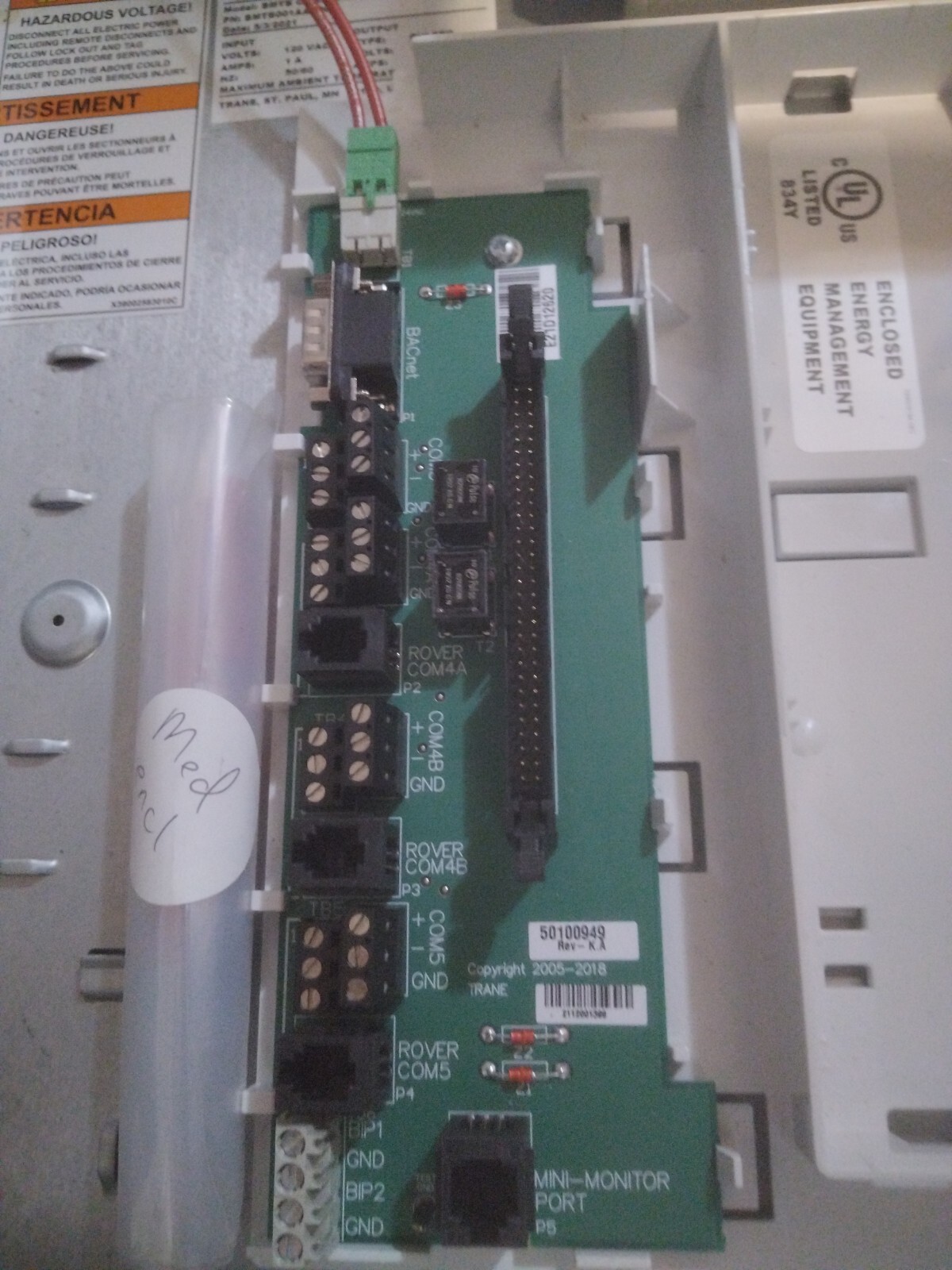 Trane Tracer Summit BMTB communication bridge enclosure BMTB001AAA000 ...