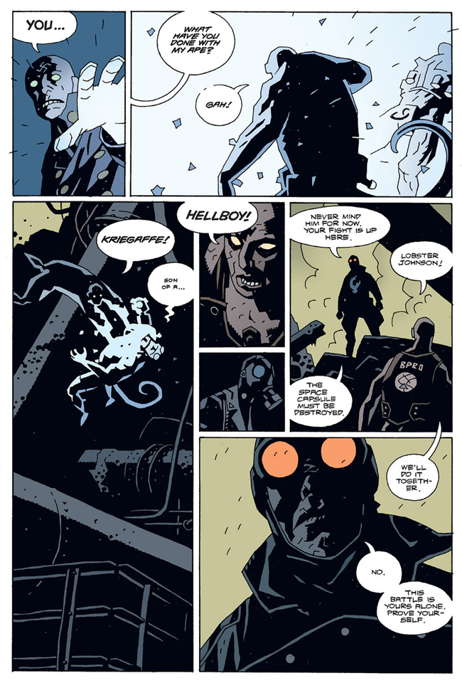 Mike Mignola Signed Original Art Hellboy Conqueror Worm #3 Pg 6 Dark ...