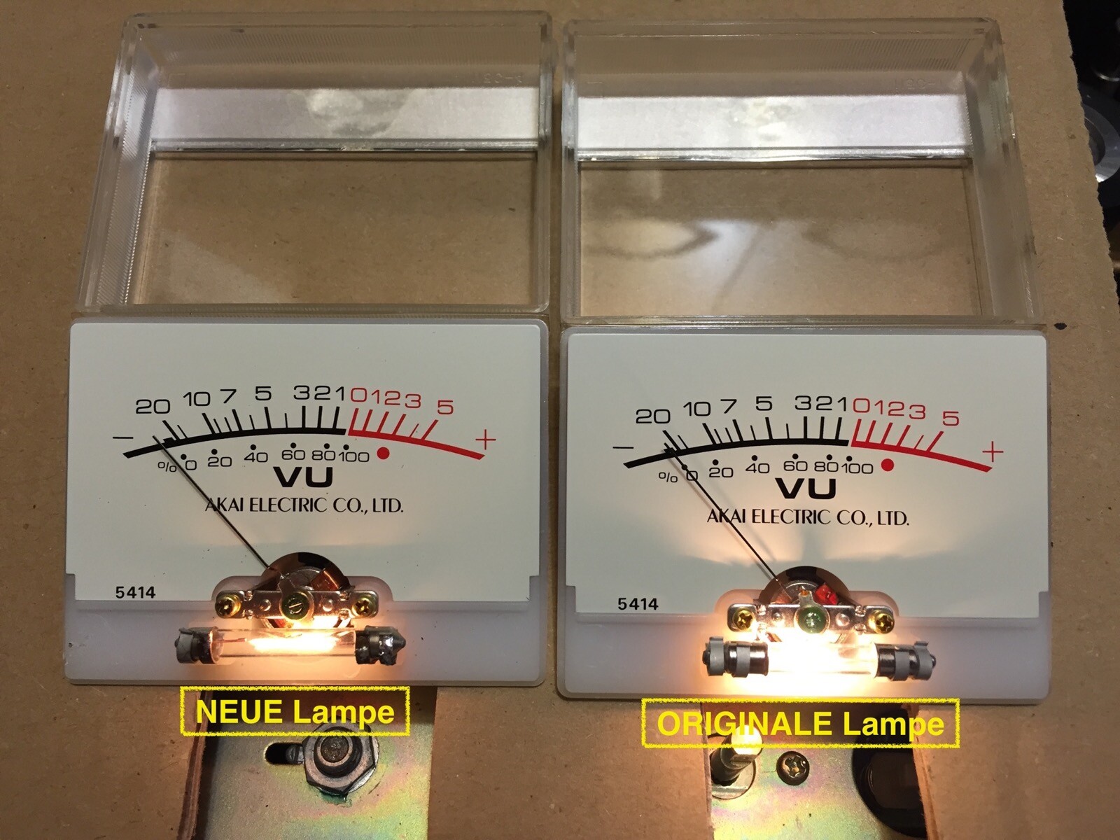 VU-Meter Lämpchen MATT AKAI GX-635 636 255 zum Stecken ohne Löten VU ...