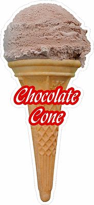 SOFT SCOOP CHOCOLATE ICE CREAM CONE STICKER LARGE | eBay UK