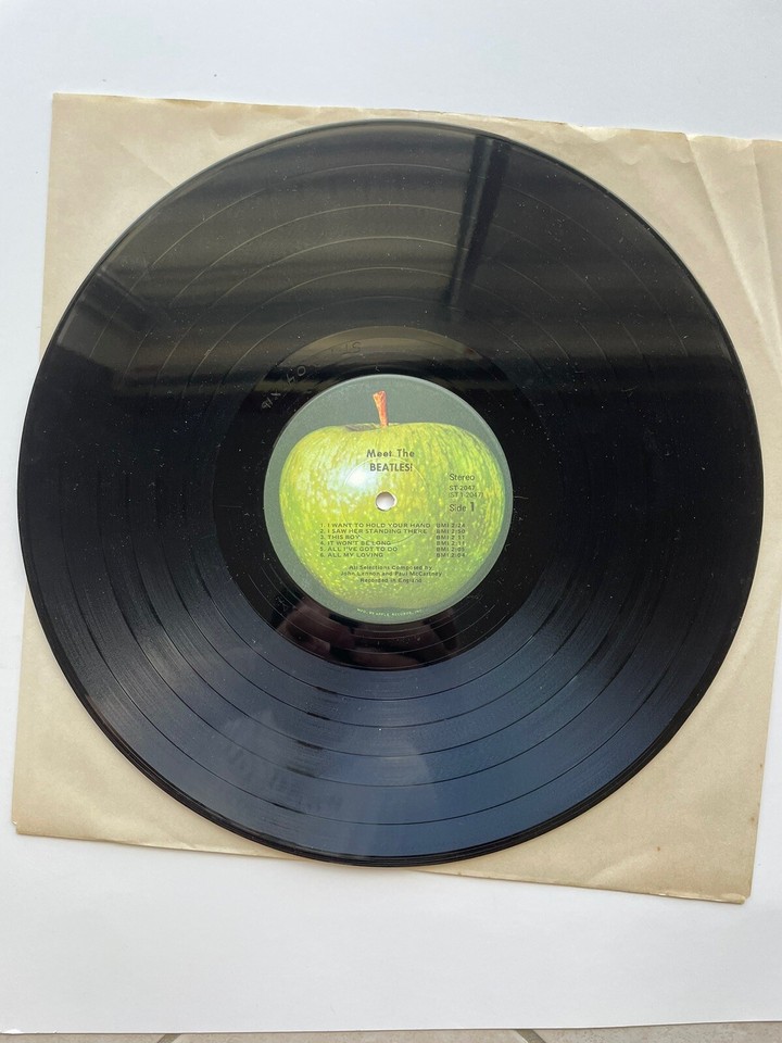 Beatles - Meet The Beatles 1970’s US Apple Vinyl LP In Partial Shrink ...