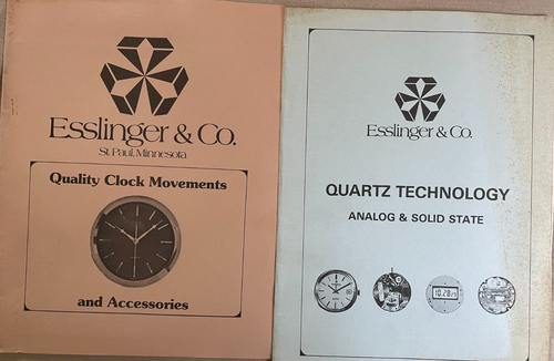 CATALOG - ESSLINGER & COMPANY QUALITY CLOCK MOCEMENTS 1985 | eBay