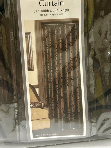 Croscill Home Barocco Scroll Shower Curtain 72”X 75" Brown Scroll ...