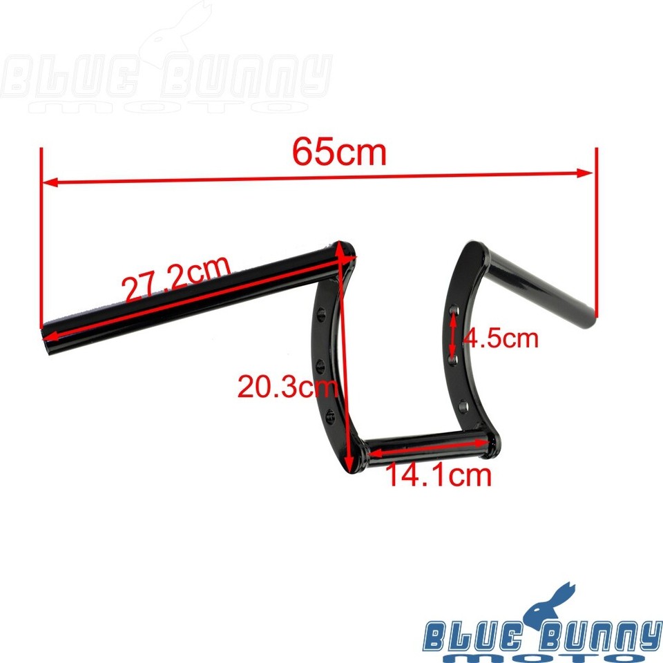 1" Drag Z Bar Motorcycle Black Z Handlebar Drag Bars For Harley Bobber ...