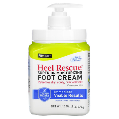 Heel Rescue, Superior Moisturizing Foot Cream, Fragrance Free, 16 oz ...