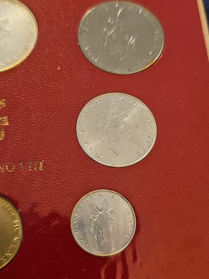 1970 Vatican Uncirculated 7-Coin Lira Set w/ 500L Silver – Brilliant ...