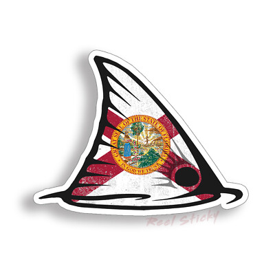 5" Florida Redfish Fin Sticker Red Fish Fishing Boat Car Vehicle ...
