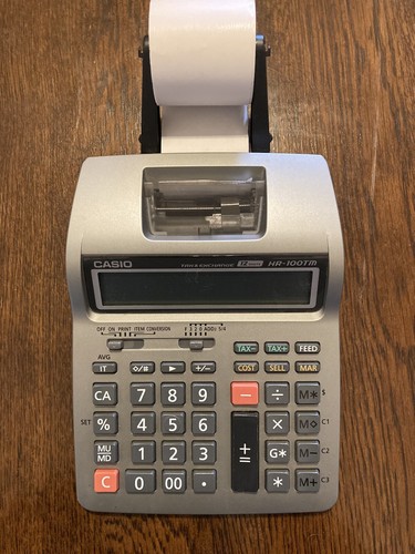 Casio HR-100TM Plus Mini Desktop Printing Calculator | eBay