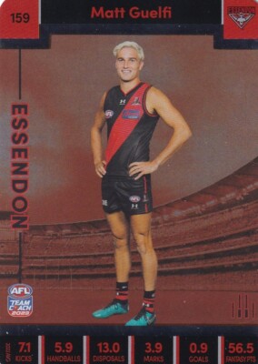 AFL 2023 Teamcoach Essendon Bombers - Matt Guelfi Silver Card No.159 ...