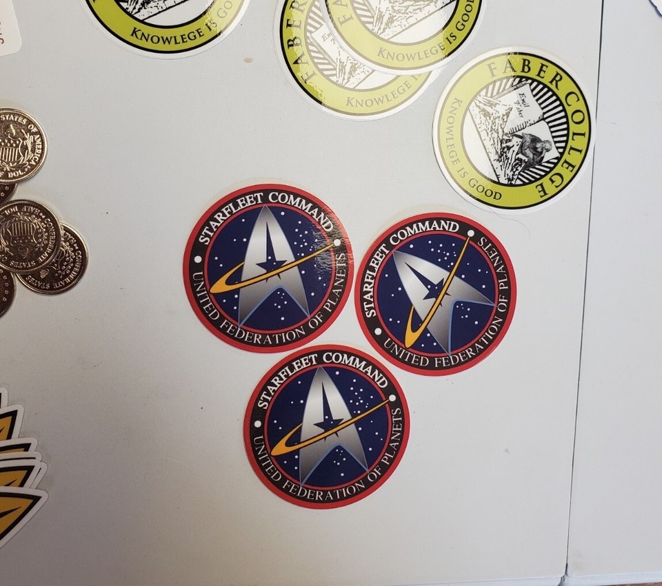 Star Trek Starfleet Command Stickers 5 PACK LOT *WORLDWIDE 🌐 SHIPPING ...