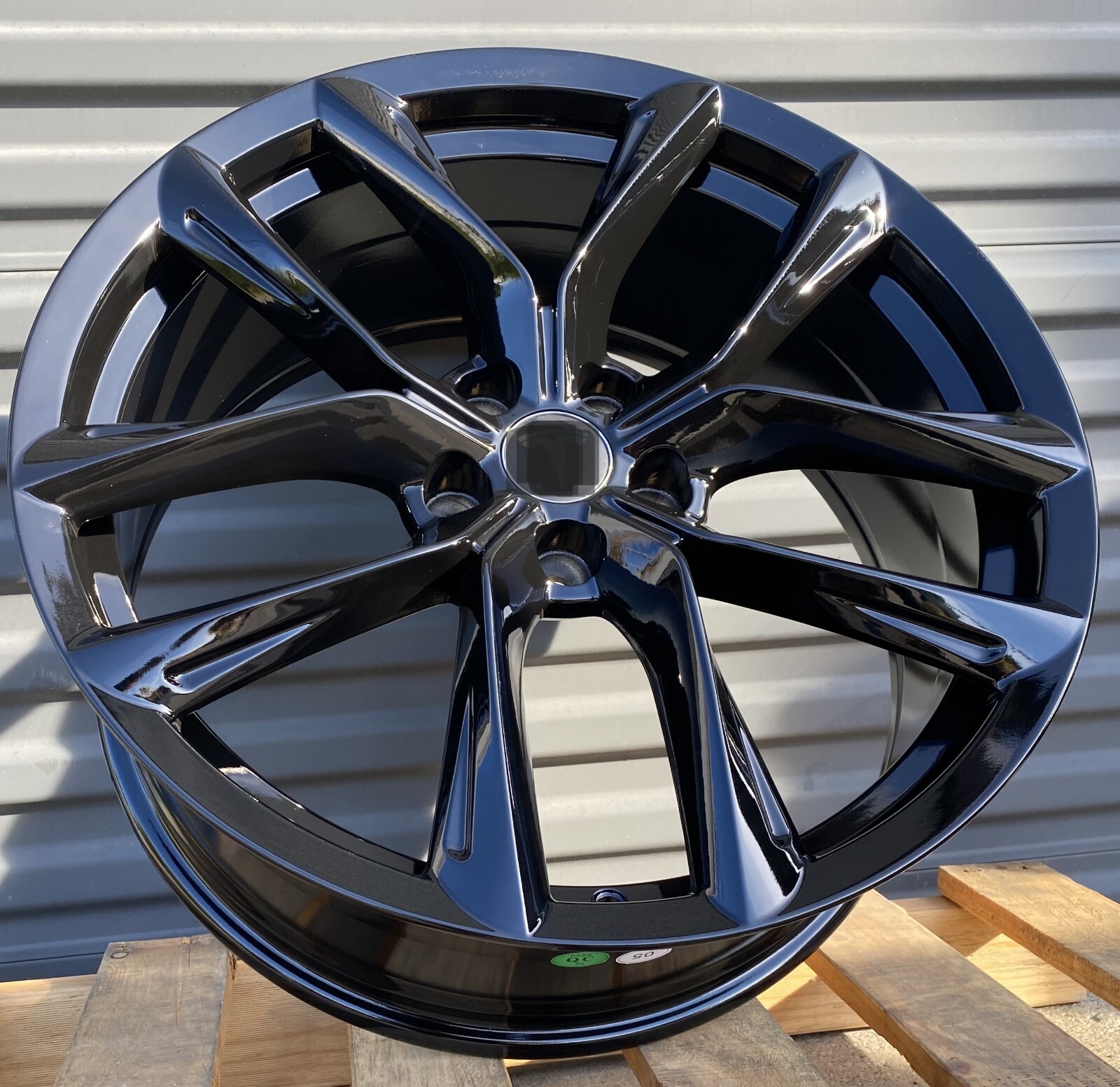 18X8.5 5X114.3 +35 Gloss BLACK WHEELS FITS TESLA MODEL 3 Y long range ...