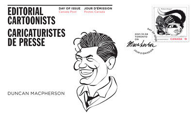2021 Canada Editorial Cartoonists Duncan MacPherson First Day Cover FDC ...