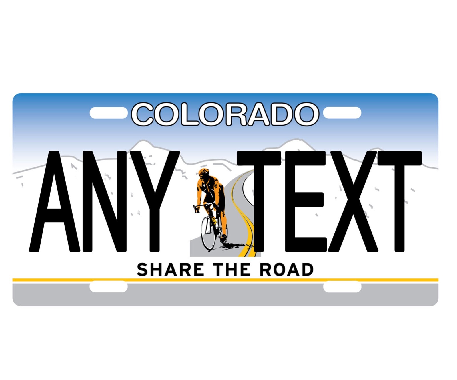 Custom personalized standard novelty state license plate-Colorado Bike ...