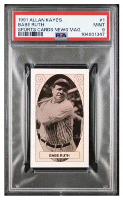 Babe Ruth 1991 Allan Kaye's SCN Magazine - PSA 9 - Only TWO ever graded ...