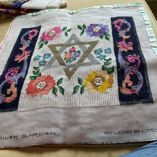 COMPLETED NEEDLEPOINT JUDAIC STUDIO 8 FLOWER GARDEN ! DONE BY ME! | eBay