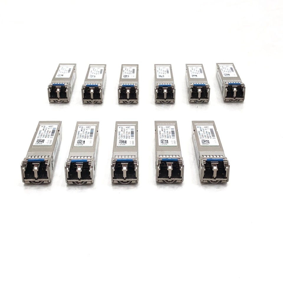 Lot (11) Cisco GLC-LX-SM-RGD Hot-Swappable SFP Transceiver Modules ...