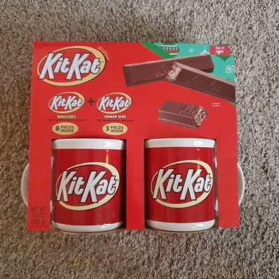 Kit Kat Gift Set with Two Mugs & Snack Chocolates Bars 12 Ounce Mugs ...