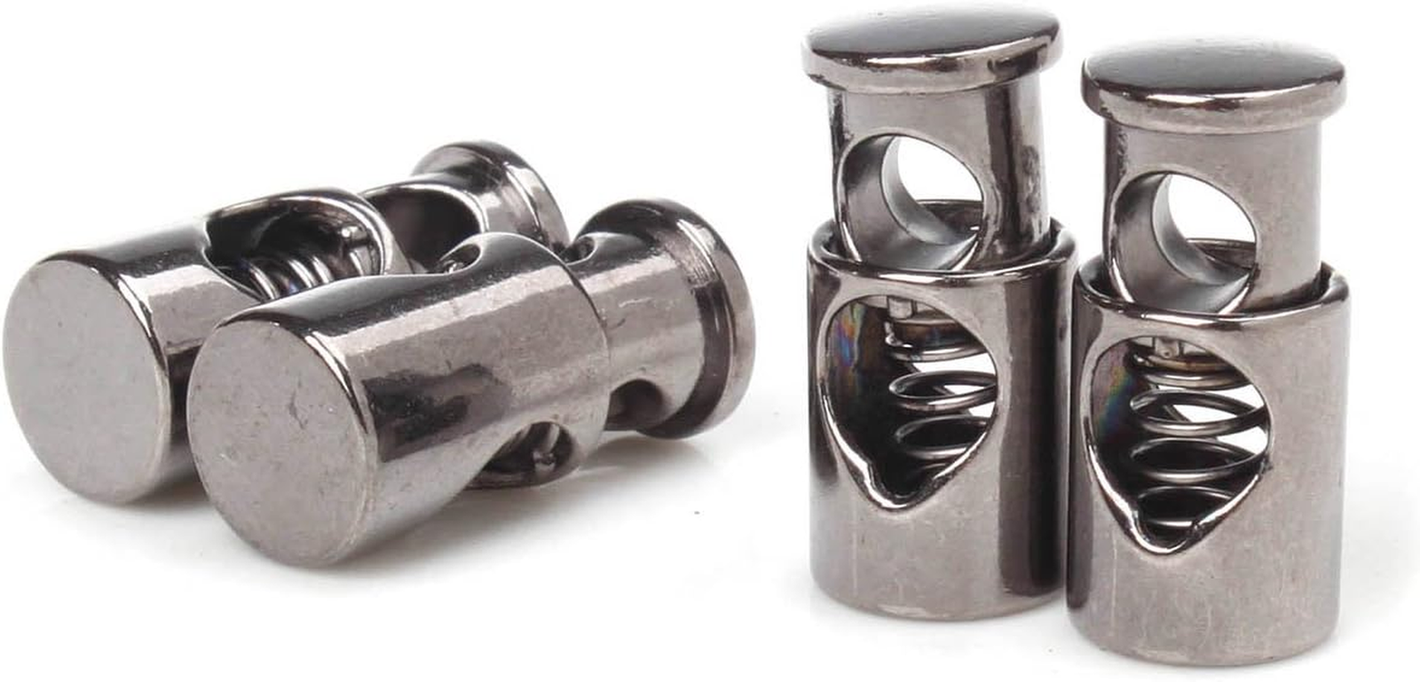 Pack of 12 Metal Toggle Spring Stop Single Hole String Cord Locks (5Mm ...