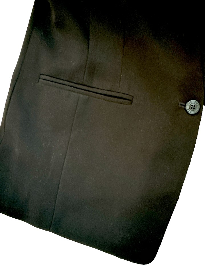 WHITE HOUSE BLACK MARKET 12 Vest Lined Long Pockets EUC Contoured Black ...