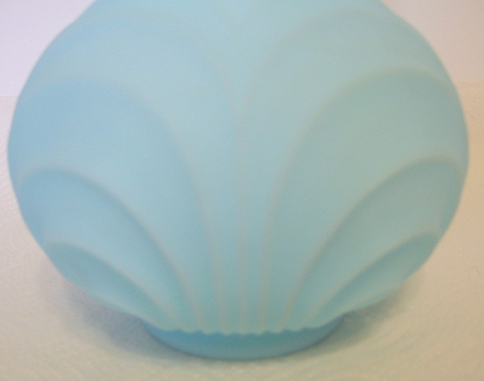 Fenton Blue Custard Glass Vase Hand Blown Unsigned | eBay