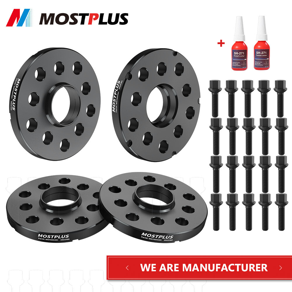 Set(4) Wheel Spacers 5x100mm/5x112mm w/ Studs For Audi A3 A4 S4 VW Golf ...