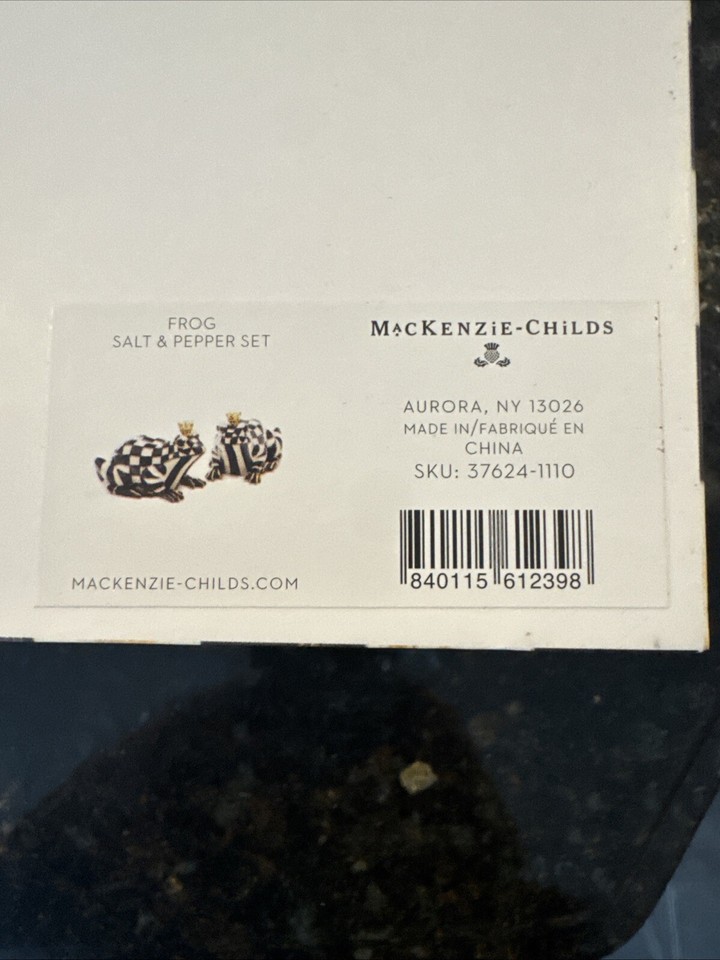 Brand New Mackenzie Childs Cosmique Frogs Salt/Pepper | eBay