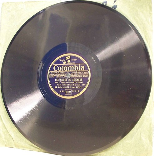 78 RPM V. Boucher - H. Prestat Phonograph The Lord's Vines - Columbia ...