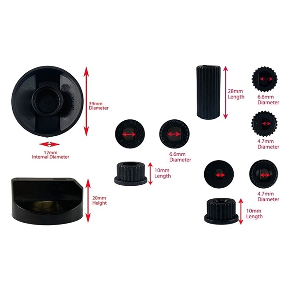 Universal Black Control Knobs Toaster Trouser Press Camping Stove Hob x ...