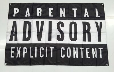Parental Advisory Explicit Content Banner Flag Music Uncensored Warning ...
