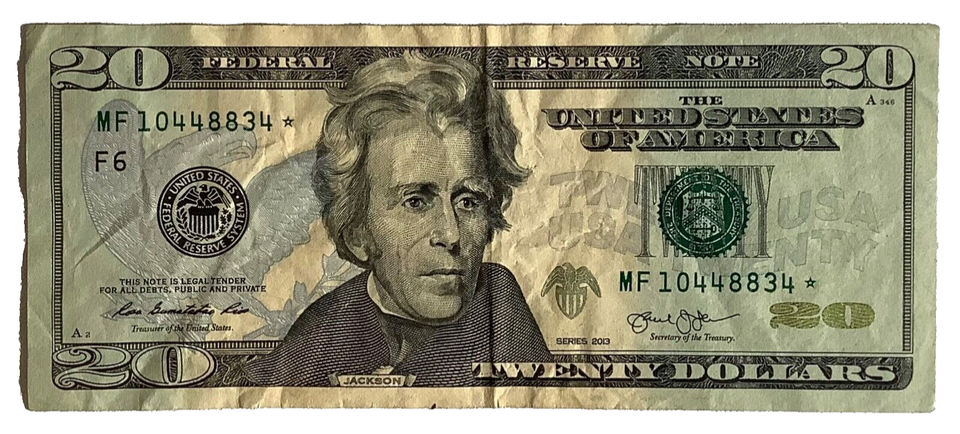 NEW LISTING-$20 dollar bill STAR NOTE* 2013 Rare OTC Certified ...