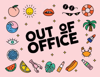 METAL Plaque Work OUT OF OFFICE away desk email booth Holiday Vacation ...