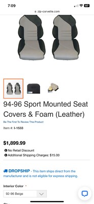 Corvette C4 Seats New | eBay